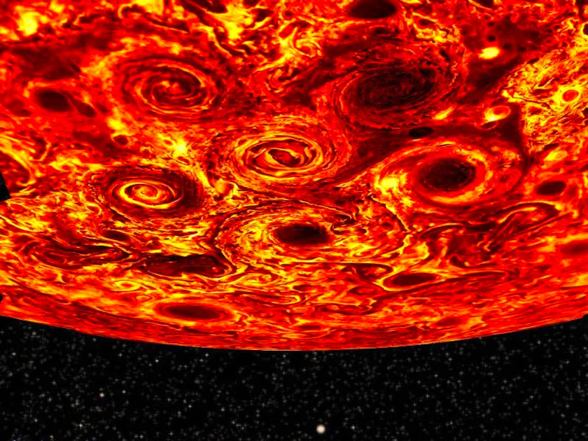 Überraschende Aufnahmen: Riesige Sturm-Karussells toben auf dem Jupiter ...