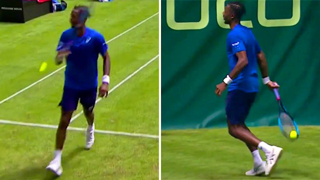 Atp Halle Monfils Mit No Look Zauberschlag Wird Der Service Von