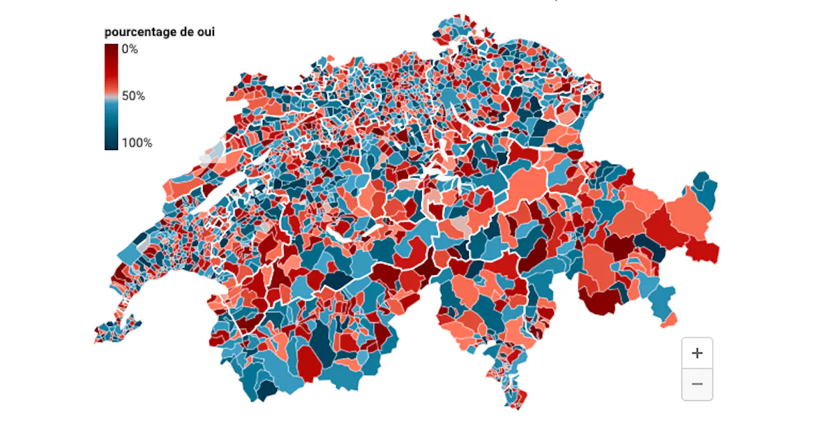 Votations du 28 novembre: Les cartes des résultats dans toute la Suisse ...