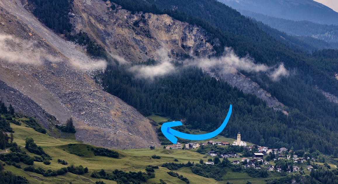 Vorher-Nachher-Video aus Brienz GR: So nah am Dorf ist der Berg bereits | blue News