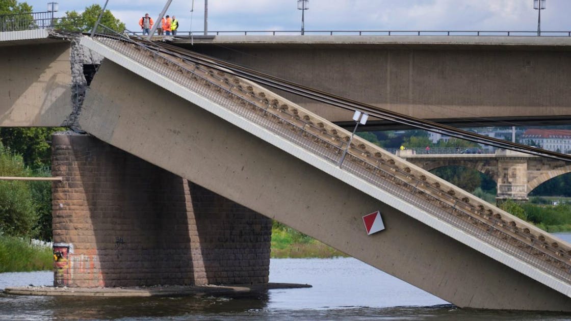 Germany: Work after bridge collapse in Dresden | blue News