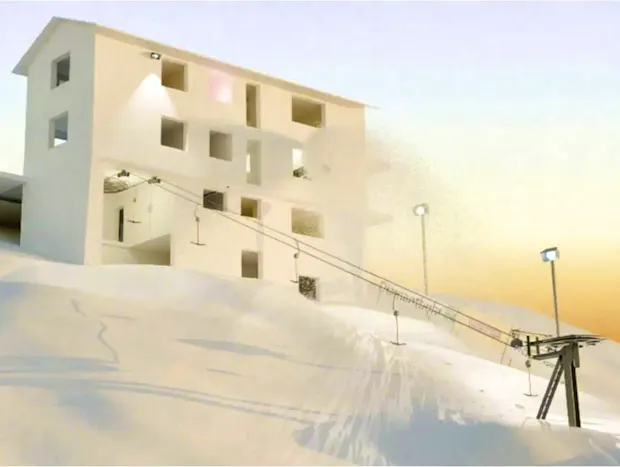 T-bar lift in a residential building, 20-metre slope: The world's ...