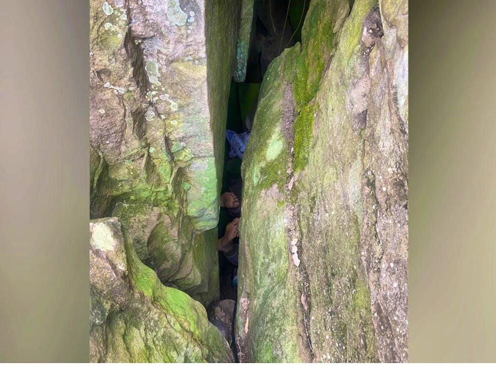 Seven-hour rescue operation: Woman tries to rescue cell phone and gets ...