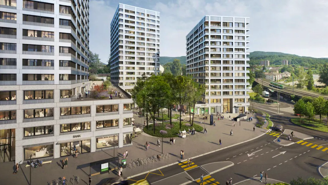 Stadtentwicklung: Drei Hochhäuser in Muttenz BL beim Joggeli können ...