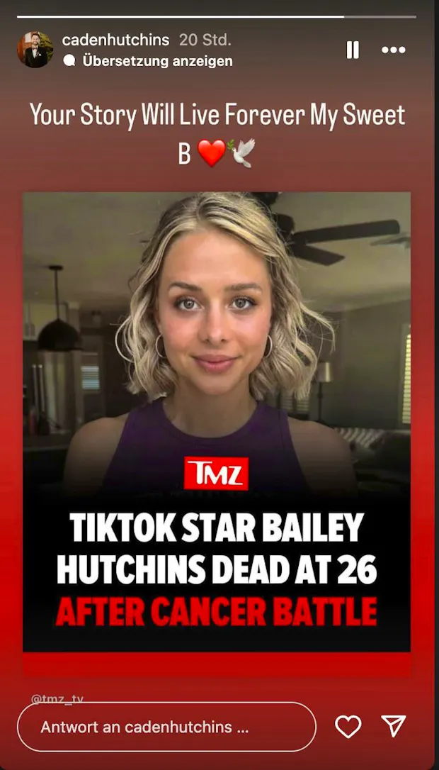 Influencer Bailey Hutchins dies at the age of 26 | blue News