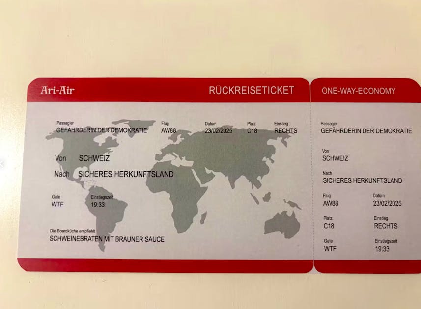 Anti-AfD campaign in Switzerland: Now Weidel also receives a "return ...