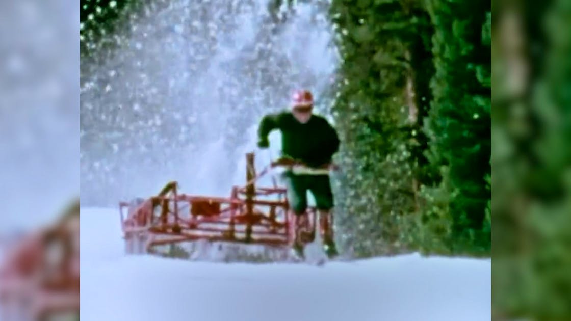 In the 50s: These were the ski groomers, the snow groomers on two legs ...
