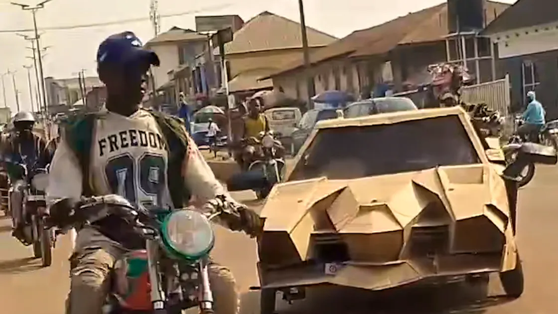 Lamborghini made from cardboard goes viral: The bulky replica of a ...