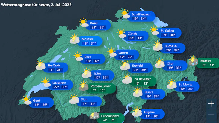 Wetter-Ticker für die Schweiz: Alle Infos zur aktuellen Wetter-Lage ...