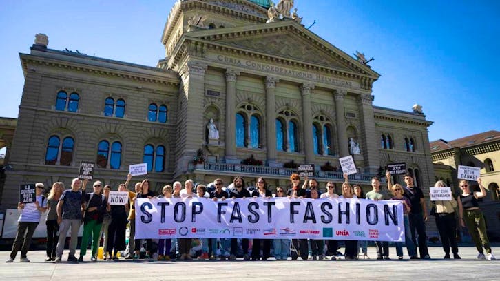 Environmental protection: Protest action against fast fashion in front ...
