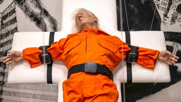 Art: Crucified Trump figure on display in Basel city center | blue News