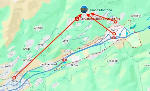 Large overview: Switzerland in a state of emergency after the fire ...