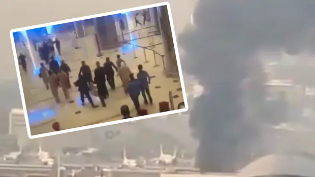 Dubai airport damaged after Iran attack - video shows drone explosion ...